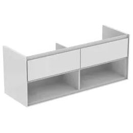Ideal Standard Connect Air M&ouml;beldoppel-Waschtischunterschrank, 1300x440x517mm, 2 Ausz&uuml;ge, E0831B2, Farbe: Wei&szlig; gl&auml;nzend / wei&szlig; matt
