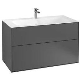Villeroy & Boch Villeroy & Boch Finion Waschtischunterschrank, 2 Ausz&uuml;ge, 996x591x498mm, F02000PD, Farbe: Black Matt Lacquer