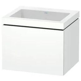 Duravit L-Cube M&ouml;belwaschtisch c-bonded mit Unterbau wandh&auml;ngend, 60x48 cm, 1 Auszug, ohne &Uuml;berlauf, ohne Hahnloch, LC6916N1111, Farbe: Eiche Kaschmir Echtholzfurnier