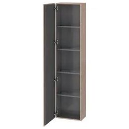 Duravit L-Cube Hochschrank Breite 400mm Tiefe 243mm, 1 T&uuml;r, Anschlag links, LC1170L1111, Farbe: Eiche Kaschmir Echtholzfurnier