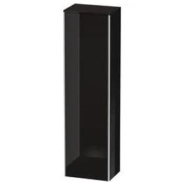 Duravit XSquare Hochschrank, 1 T&uuml;r Anschlag rechts, 4 Glasfachb&ouml;den, 500x1776x356mm, XS1313R4040, Farbe: Schwarz Hochglanz Lack