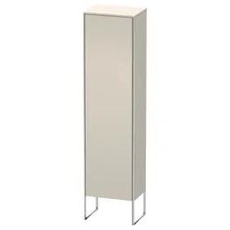 Duravit XSquare Hochschrank, 1 T&uuml;r Anschlag links, 4 Glasfachb&ouml;den, 500x2016x356mm, XS1314L9191, Farbe: Taupe Matt