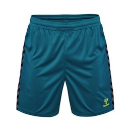 Hummel Sportshorts 'Authentic' Herren Gr&ouml;&szlig;e L cyanblau / grau / hellgr&uuml;n / schwarz