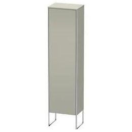 Duravit XSquare Hochschrank, 1 T&uuml;r Anschlag links, 4 Glasfachb&ouml;den, 500x2016x356mm, XS1314L6060, Farbe: Taupe Seidenmatt Lack