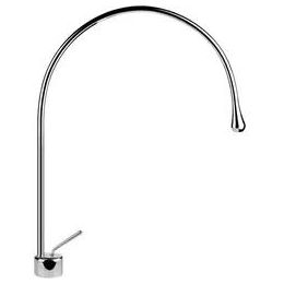 Gessi Goccia Waschtisch-Einhebelmischer mit Auslauf Radius 197 mm, ohne Ablaufgarnitur, Ausladung 387 mm, Drehwinkel personalisierbar, 33804126, Farbe: Metall schwarz geb&uuml;rstet GHRC