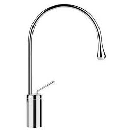 Gessi Goccia Waschtisch Einhebelmischer hohe Version, mit Auslauf Radius 125 mm, ohne Ablaufgarnitur, Ausladung 244 mm, Auslauf um 360 schwenkbar, 33605126, Farbe: Metall schwarz geb&uuml;rstet GHRC