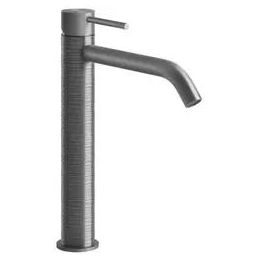 Gessi316 Trame Waschtisch-Einhebelmischer, h&ouml;here Version 228 mm, Ausladung 156 mm, 54306707, Farbe: Metall Schwarz geb&uuml;rstet PVD