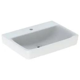 Geberit Renova Plan, Waschtisch, 65x48 cm, 1 Hahnloch, ohne &Uuml;berlauf, 501641, 501.641.00.8, Farbe: wei&szlig;/KeraTect