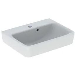Geberit Renova Plan, Handwaschbecken, 50x38 cm, 1 Hahnloch, mit &Uuml;berlauf, 501628, 501.628.00.1, Farbe: Wei&szlig;