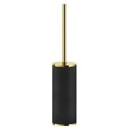 Gessi Inciso Stand-WC-B&uuml;rstengarnitur, Beh&auml;lter schwarz matt, 58544246, Farbe: Gold PVD
