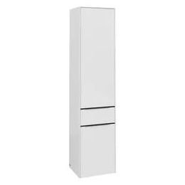 Villeroy & Boch Villeroy & Boch Subway 3.0 Hochschrank, 1 Auszug und 2 T&uuml;ren Anschlag links, 400x1710x362mm, C59001VE, Farbe: Front/Korpus: Brilliant White, Griff: Volcano Black
