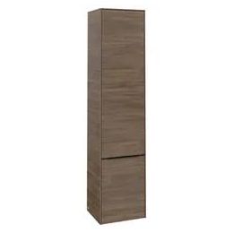 Villeroy & Boch Villeroy & Boch Subway 3.0 Hochschrank, 2 T&uuml;ren Anschlag links, 400x1710x362mm, C58601VH, Farbe: Front/Korpus: Arizona Oak, Griff: Volcano Black