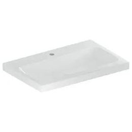 Geberit iCon Light Waschtisch, 75 cm x 48 cm, mit Hahnloch, ohne &Uuml;berlauf,501835, 501.835.00.6, Farbe: wei&szlig;/KeraTect
