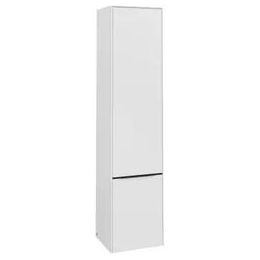Villeroy & Boch Villeroy & Boch Subway 3.0 Hochschrank, 2 T&uuml;ren Anschlag rechts, 400x1710x362mm, C58701VF, Farbe: Front/Korpus: Pure White, Griff: Volcano Black