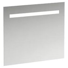 Laufen Leelo Spiegel mit integrierter horizontaler LED-Beleuchtung, Aluminiumrahmen, 800 mm, Version f&uuml;r externen Lichtschalter, H4476419501441