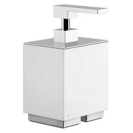 Gessi Rettangolo Accessoires Seifenspender Standversion, Beh&auml;lter wei&szlig;, 20837727, Farbe: Messing geb&uuml;rstet PVD