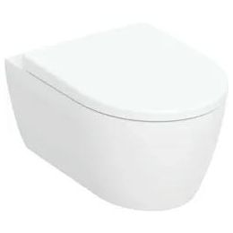 Geberit iCon Set Wand-WC mit WC-Sitz, sp&uuml;lrandlos, Tiefsp&uuml;ler, geschlossene Form, 6l, 501664, 501.664.00.8, Farbe: wei&szlig;/KeraTect