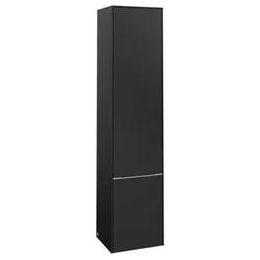 Villeroy & Boch Villeroy & Boch Subway 3.0 Hochschrank, 2 T&uuml;ren Anschlag links, 400x1710x362mm, C58600VL, Farbe: Front/Korpus: Volcano Black, Griff: Aluminium gl&auml;nzend