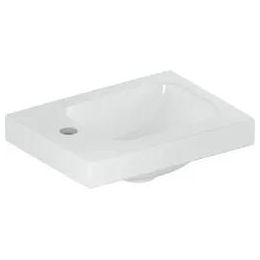 Geberit iCon Light Handwaschbecken, 38 cm x 28 cm, mit Hahnloch links, ohne &Uuml;berlauf, Ablagefl&auml;che links, 501831, 501.831.00.2, Farbe: wei&szlig;/KeraTect