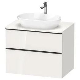 Duravit D-Neo, Waschtischunterbau wandh&auml;ngend, Breite 800 x Tiefe 550mm, 2x Schubk&auml;sten, mit Griff, DE496702222, Farbe: Wei&szlig; Hochglanz Dekor