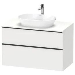 Duravit D-Neo, Waschtischunterbau wandh&auml;ngend, Breite 1000 x Tiefe 550mm, 2x Schubk&auml;sten, mit Griff, DE496801818, Farbe: Wei&szlig; Matt Dekor