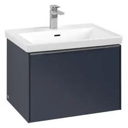 Villeroy & Boch Villeroy & Boch Subway 3.0 Waschbeckenunterschrank, 1 Auszug, 622x429x478mm, C57500VQ, Farbe: Front/Korpus: Marine Blue, Griff: Aluminium gl&auml;nzend