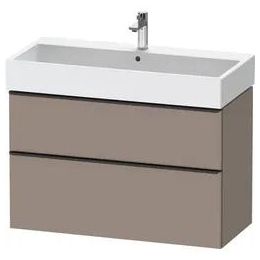 Duravit D-Neo, Waschtischunterbau wandh&auml;ngend, Breite 984 x Tiefe 442mm, 1x Schubkasten, 1x Auszug, mit Griff, DE437404343, Farbe: Basalt Matt Dekor