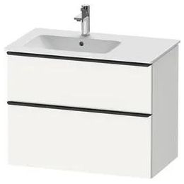 Duravit D-Neo, Waschtischunterbau wandh&auml;ngend, Breite 810 x Tiefe 462mm, 1x Schubkasten, 1x Auszug, mit Griff, DE436601818, Farbe: Wei&szlig; Matt Dekor