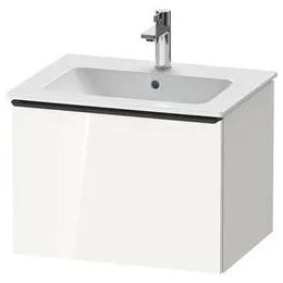 Duravit D-Neo, Waschtischunterbau wandh&auml;ngend, Breite 610 x Tiefe 462mm, 1x Auszug, mit Griff, DE426102222, Farbe: Wei&szlig; Hochglanz Dekor