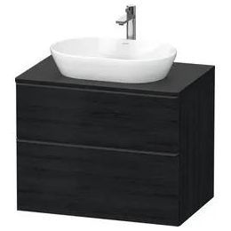 Duravit D-Neo, Waschtischunterbau wandh&auml;ngend, Breite 800 x Tiefe 550mm, 2x Schubk&auml;sten, mit Griff, DE496701616, Farbe: Eiche Schwarz