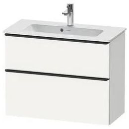 Duravit D-Neo, Waschtischunterbau wandh&auml;ngend Compact, Breite 810 x Tiefe 372mm, 1x Schubkasten, 1x Auszug, mit Griff, DE436901818, Farbe: Wei&szlig; Matt Dekor