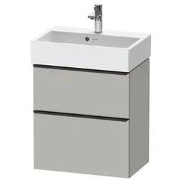 Duravit D-Neo, Waschtischunterbau wandh&auml;ngend Compact, Breite 584 x Tiefe 372mm, 1x Schubkasten, 1x Auszug, mit Griff, DE432900707, Farbe: Beton Grau