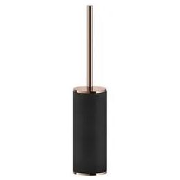 Gessi Inciso Stand-WC-B&uuml;rstengarnitur, Beh&auml;lter schwarz matt, 58544030, Farbe: Kupfer PVD