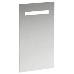 Laufen Leelo Spiegel mit integrierter horizontaler LED-Beleuchtung, Aluminiumrahmen, 450 mm, Version f&uuml;r externen Lichtschalter, H4476119501441