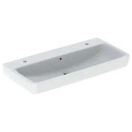 Geberit Renova Plan, Waschtisch , 100x48 cm, 2 Hahnl&ouml;cher, mit &Uuml;berlauf, 501883, 501.883.00.8, Farbe: wei&szlig;/KeraTect