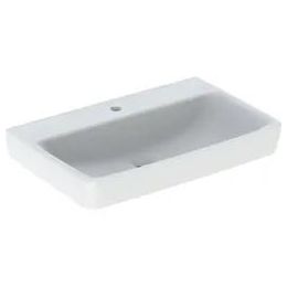 Geberit Renova Plan, Waschtisch, 75x48 cm, 1 Hahnloch, ohne &Uuml;berlauf, 501691, 501.691.00.8, Farbe: wei&szlig;/KeraTect