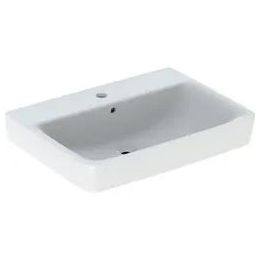 Geberit Renova Plan, Waschtisch, 65x48 cm, 1 Hahnloch, mit &Uuml;berlauf, 501640, 501.640.00.1, Farbe: Wei&szlig;