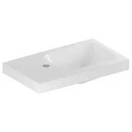 Geberit iCon Light Handwaschbecken, 53 cm x 31 cm, mit Hahnloch links, ohne &Uuml;berlauf, Ablagefl&auml;che links, 501833, 501.833.00.1, Farbe: wei&szlig;