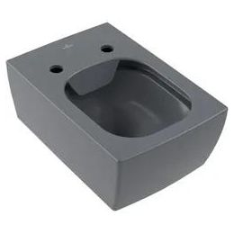 Villeroy & Boch Villeroy & Boch Memento 2.0 Wand-Tiefsp&uuml;l-WC, rechteck, wandh&auml;ngend, DirectFlush, Abgang waagerecht, 375x560x345mm, 4633R0I4, Farbe: Graphite, Ceramic Plus