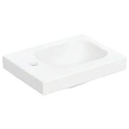 Geberit iCon Light Handwaschbecken, 38 cm x 28 cm, mit Hahnloch links, ohne &Uuml;berlauf, Ablagefl&auml;che links, 501831, 501.831.JT.1, Farbe: Wei&szlig; Matt