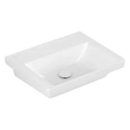 Villeroy & Boch Villeroy & Boch Subway 3.0 Waschbecken, ohne Hahnloch, ohne &Uuml;berlauf, Unterseite geschliffen, 550x440mm, 4A70F6R1, Farbe: Wei&szlig; CeramicPlus