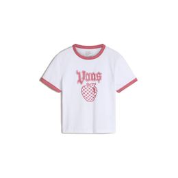 Vans T-Shirt 'Apple Boom Ringer' Damen Gr&ouml;&szlig;e XXS kirschrot / wei&szlig;