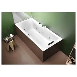 RIHO Lugo Rechteck-Badewanne, Version links, mit flow-System, Einbau, 2-Sitzer, wei&szlig;, B133011005, Ausf&uuml;hrung: 180x80x47,5cm, Nutzinhalt: 215 Liter