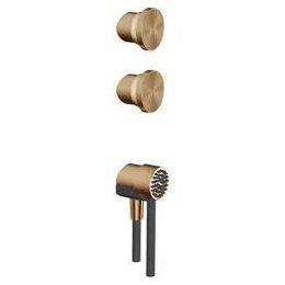 Gessi Origini Griff-Set f&uuml;r Au&szlig;endusche 63210, Art., 66212726, Farbe: Warm Bronze geb&uuml;rstet PVD