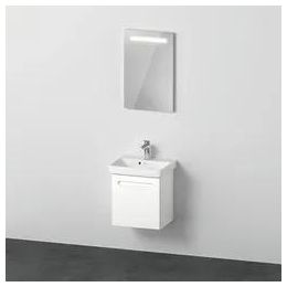 Duravit No.1 M&ouml;belset 500, inklusive Waschtisch, Waschtischunterbau mit Anschlag rechts, Spiegel, N10151R18180000, Farbe: Wei&szlig; Matt Dekor