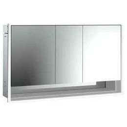Emco loft Lichtspiegelschrank mit Unterfach, 1600mm, 3 T&uuml;ren, Unterputzmodell, 979805223, Farbe: aluminium/spiegel