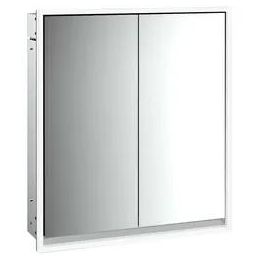 Emco loft Lichtspiegelschrank, 600 mm, Unterputzmodell, aluminium/wei&szlig;, 979806105, Ausf&uuml;hrung: 2 T&uuml;ren