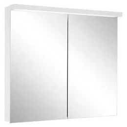 Schneider BORDO TW LED-Lichtspiegelschrank, 2 T&uuml;ren, 89,5x72,6x17,8cm, 188.090.01.50, Ausf&uuml;hrung: CH-Norm/Korpus silber eloxiert
