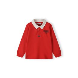 MINOTI Poloshirt Jungen Gr&ouml;&szlig;e 128/134 rot / schwarz / wei&szlig;