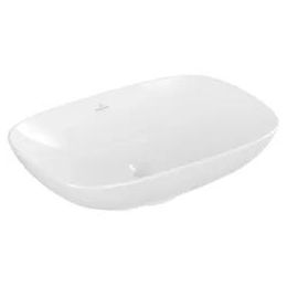 Villeroy & Boch Villeroy & Boch Loop & Friends Aufsatzwaschbecken, rechteckig, 560x380x120mm, ohne &Uuml;berlauf, ohne Hahnloch, 4A490101, Farbe: Wei&szlig;